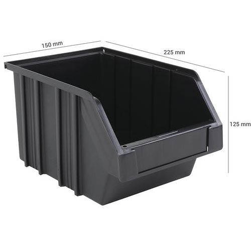 Czarne plastikowe pudełka - Manutan.pl