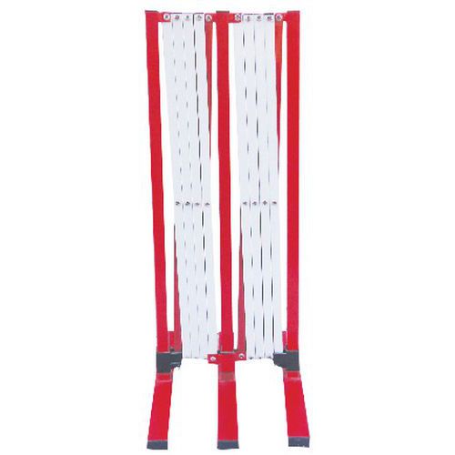 Metalowa barierka mobilna, składana, długość 421 cm - Manutan Expert ...